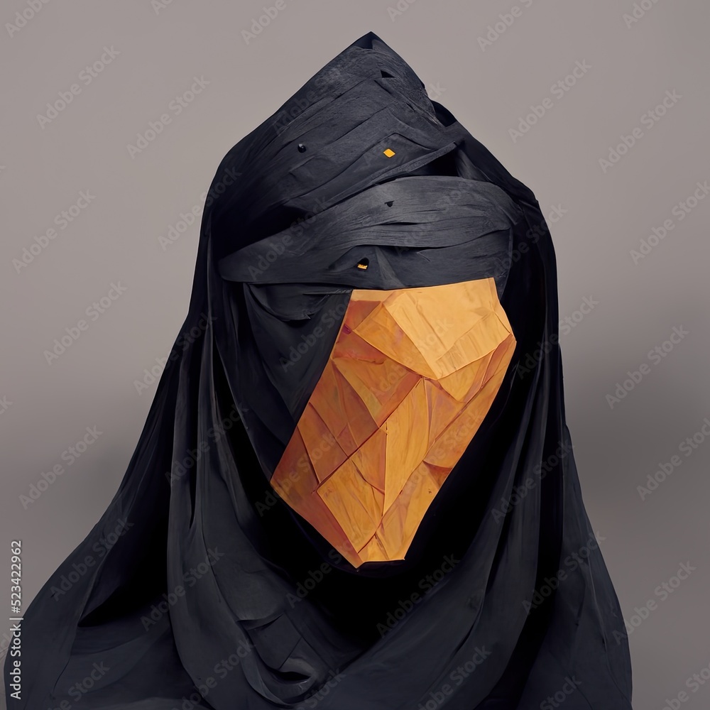 Muslim Women in a niqāb or niqaab also called a ruband, a garment that ...