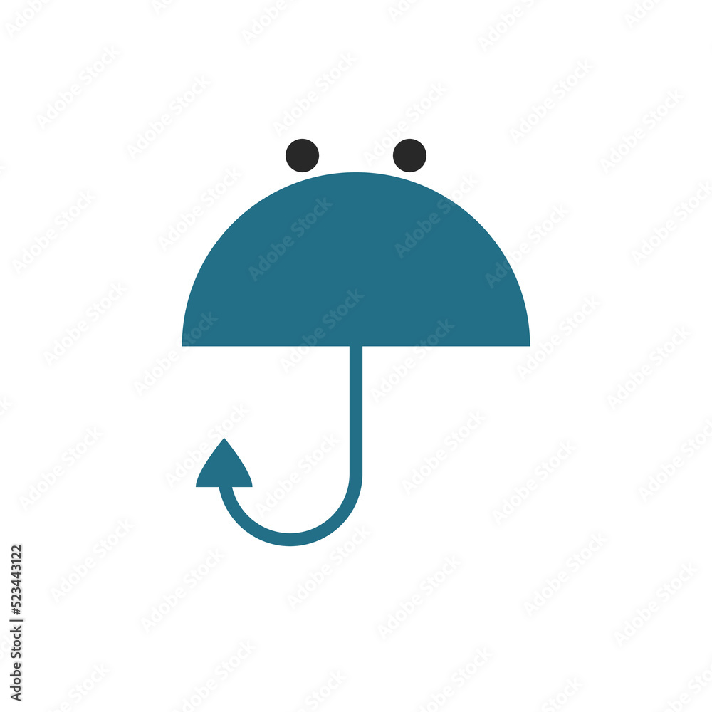 Stingray cartoon kids illustration in kawaii minimal style, cute fish ...