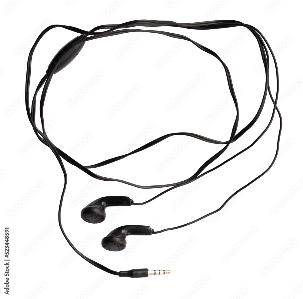 Old headphones isolated on transparent background. Used headphones Stock Photo | Adobe Stock