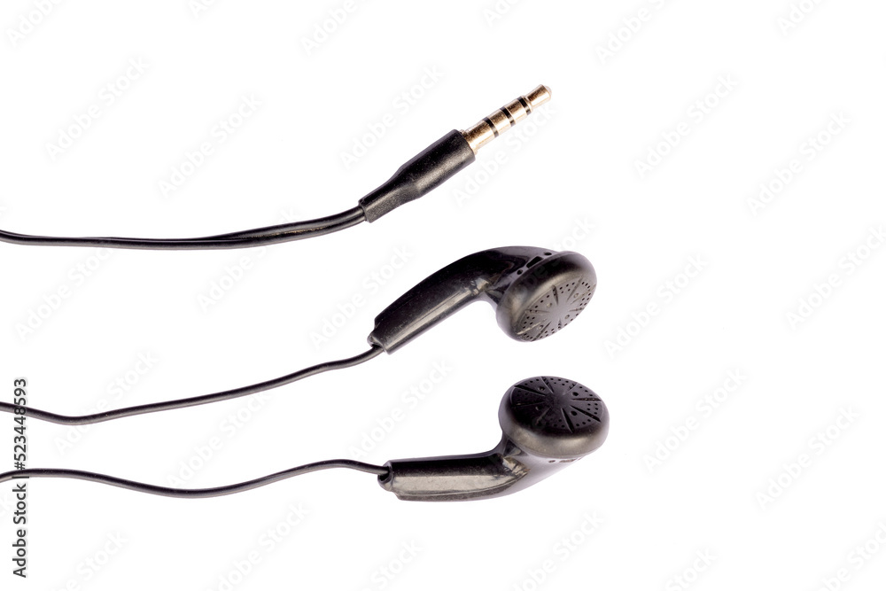 Old headphones isolated on transparent background. Used headphones Stock Photo | Adobe Stock