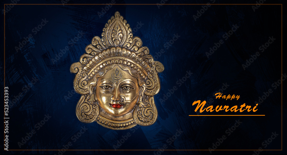 Maa Durga Face Happy Navratri, Durga Pooja, Maa Durga Face in Metal ...