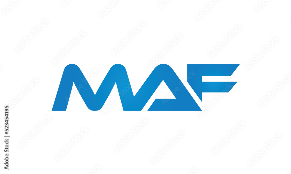 MAF letters linked logo design, Letter to letter connection monogram ...