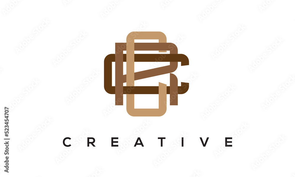 initial VRV letters monogram, three letters creative modern typographic ...