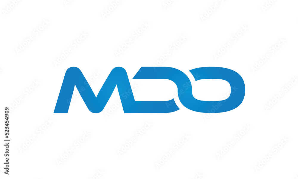 MDO letters linked logo design, Letter to letter connection monogram ...