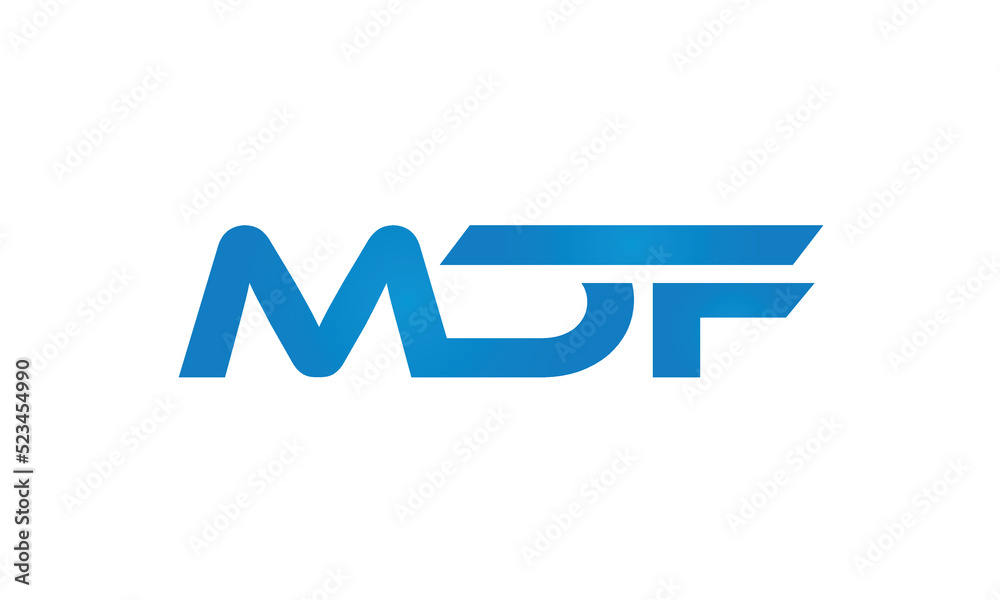 MDF letters linked logo design, Letter to letter connection monogram ...