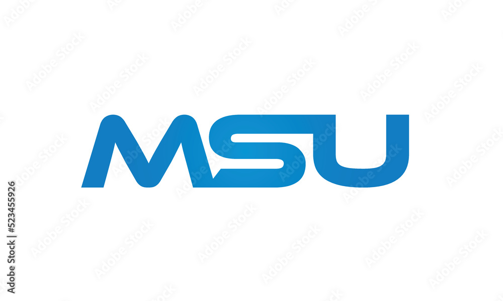 MSU letters linked logo design, Letter to letter connection monogram ...