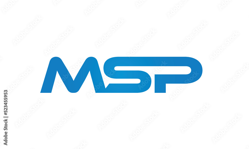 MSP letters linked logo design, Letter to letter connection monogram ...