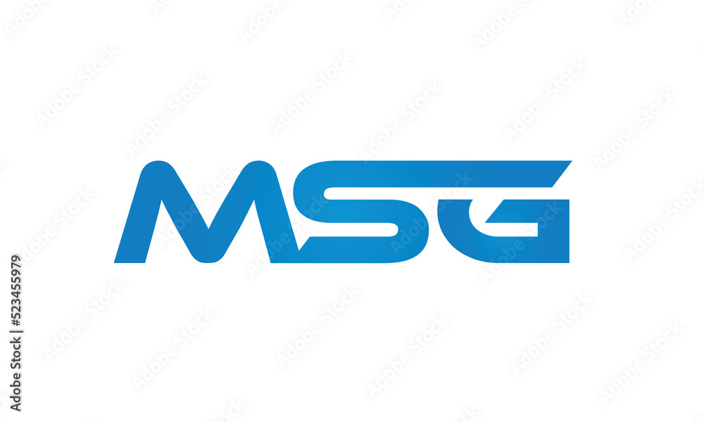 MSG letters linked logo design, Letter to letter connection monogram concepts vector alphabet ...