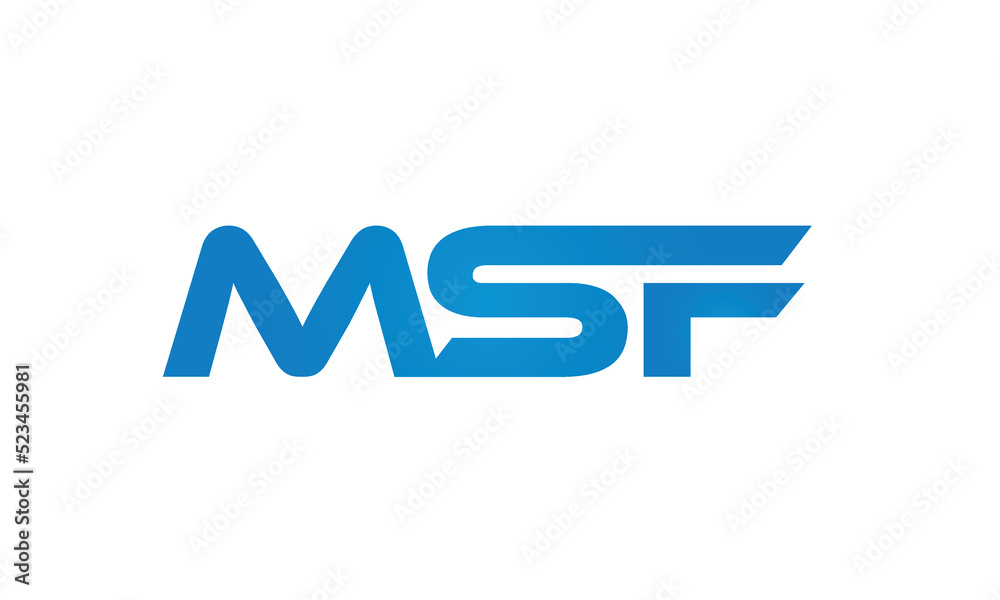 MSF letters linked logo design, Letter to letter connection monogram ...