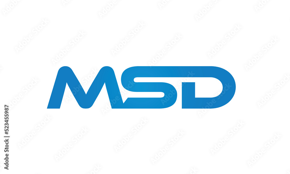 MSD letters linked logo design, Letter to letter connection monogram ...