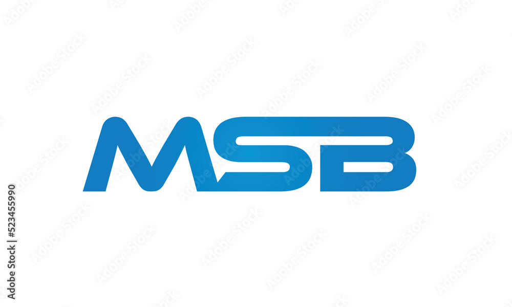 MSB letters linked logo design, Letter to letter connection monogram ...