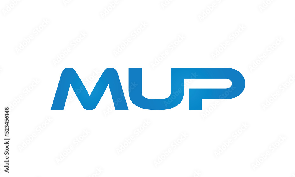Mup Letters Linked Logo Design Letter To Letter Connection Monogram