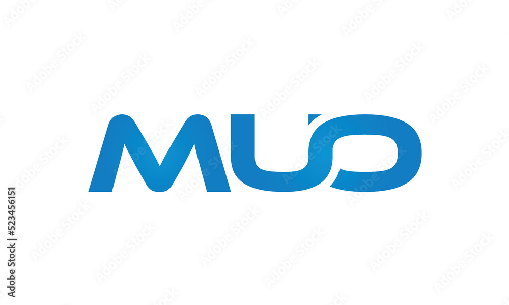 MUO letters linked logo design, Letter to letter connection monogram ...