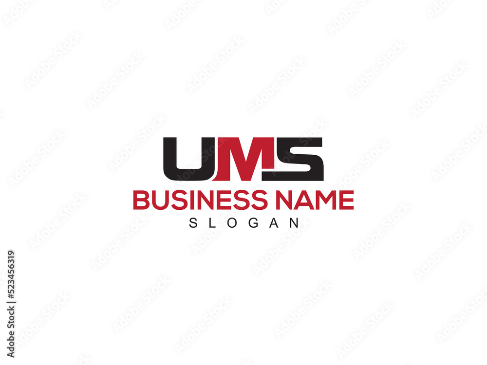Colorful UMS Logo Icon Design, Three Alphabet ums Logo Letter For Any ...