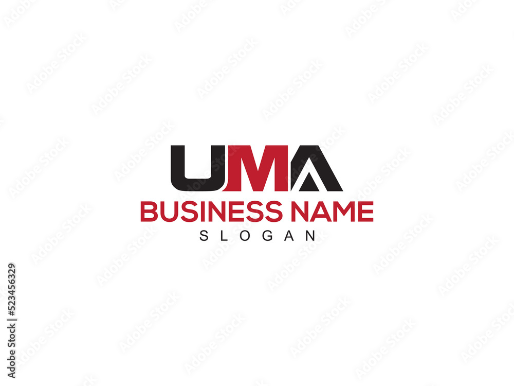 Vecteur Stock Colorful UMA Logo Icon Design, Three Alphabet uma Logo ...