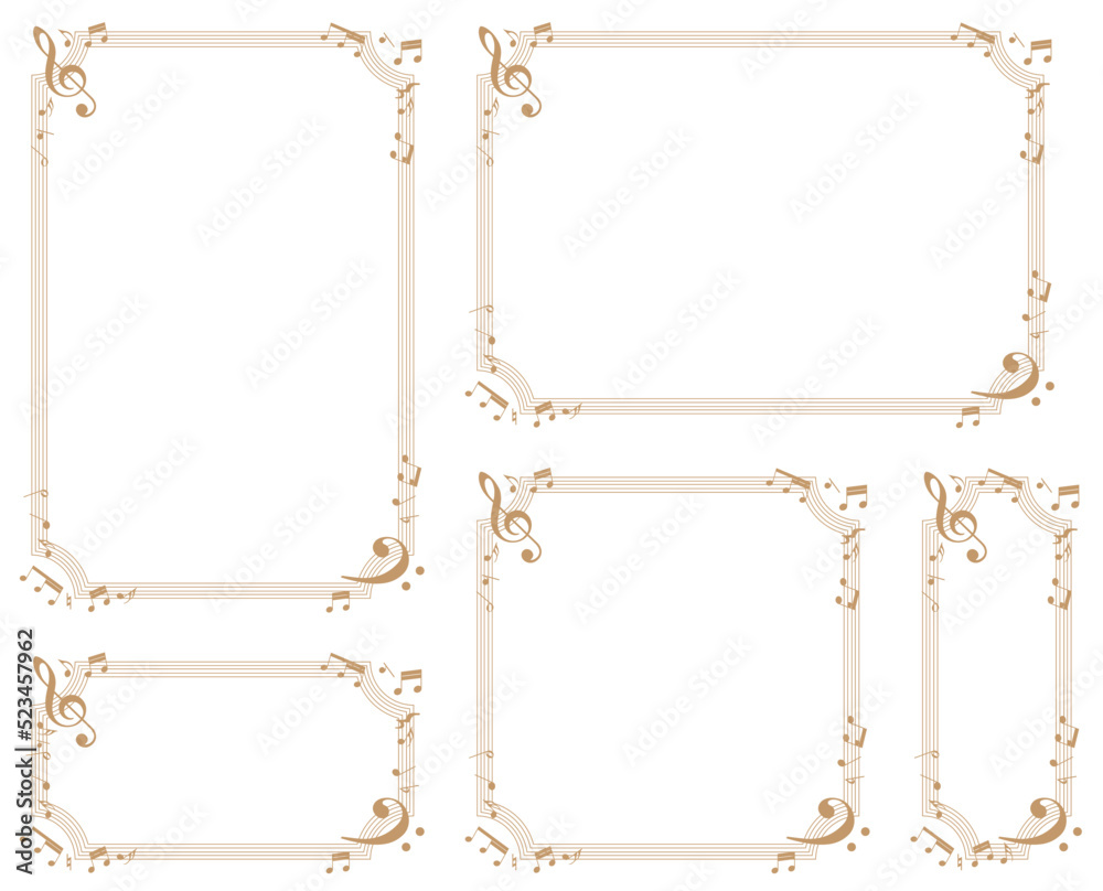 Music-themed decorative frame.Decorative frame.A frame that gave a ...