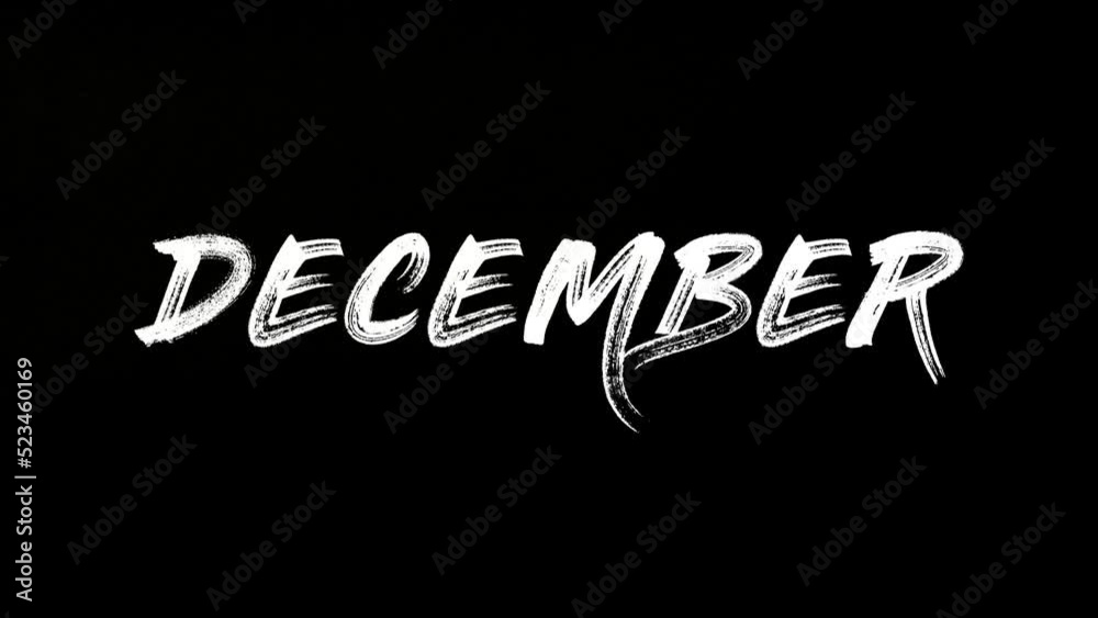December with black background for calendar. And December is the ...