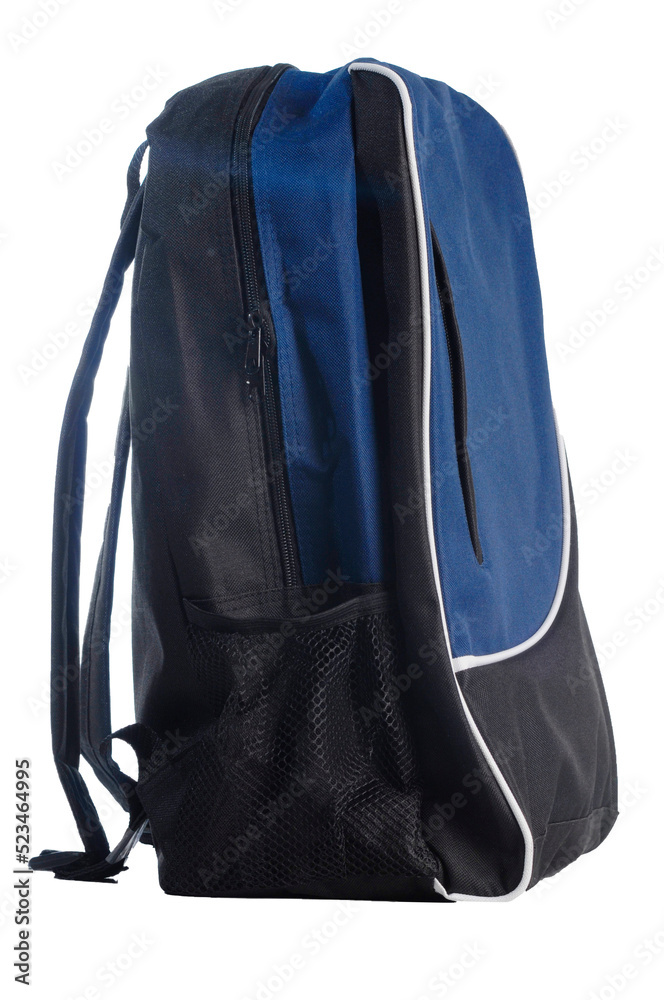 Blue backpack side view isolated transparent background png Stock Photo ...