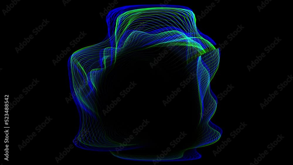 Artificial neural networks generates an image or video render. 3D ...