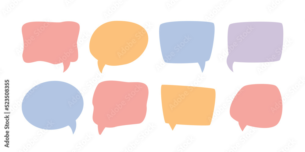 Set of speak bubbles for text, chatting boxes, bubbles for messages ...