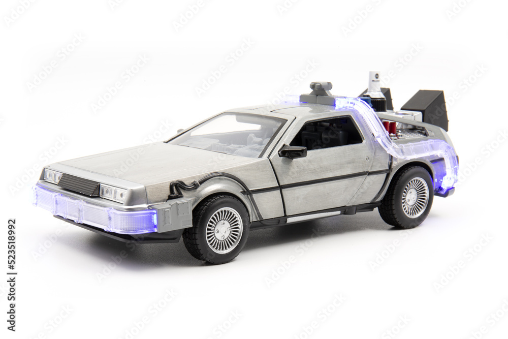 Back to The Future Delorean Time Machine - 1-24 Scale Diecast Model Toy ...