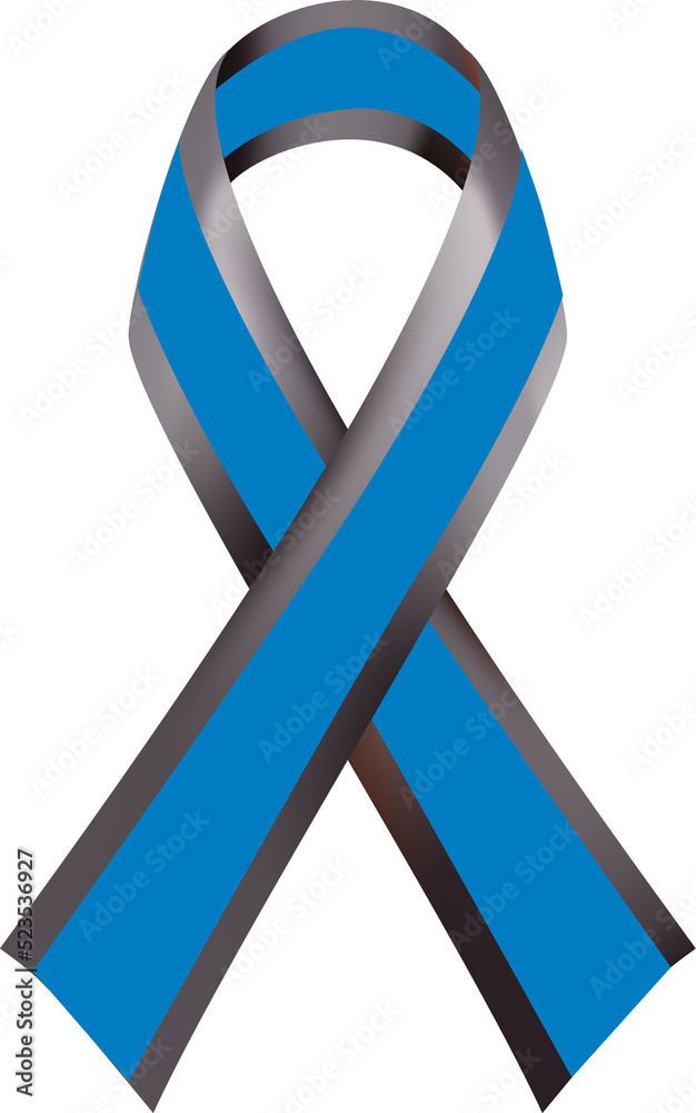 Blue and black ribbon. Concern of Police Survivors and ocular melanoma ...