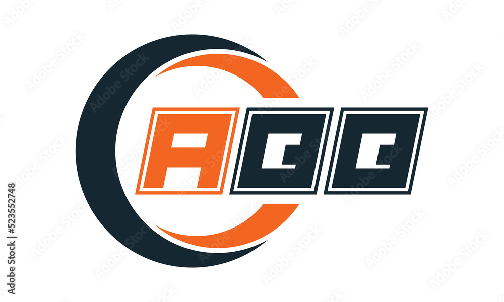 AQQ three-letter circle logo design. custom font logo vector template ...