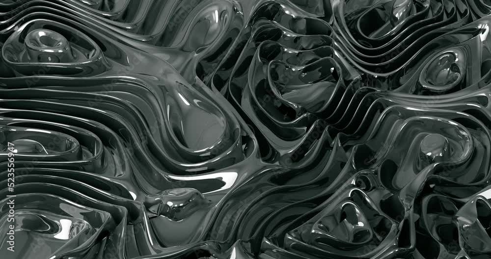 Iridescent abstract gradient surface swirl waves. Liquid marble texture ...