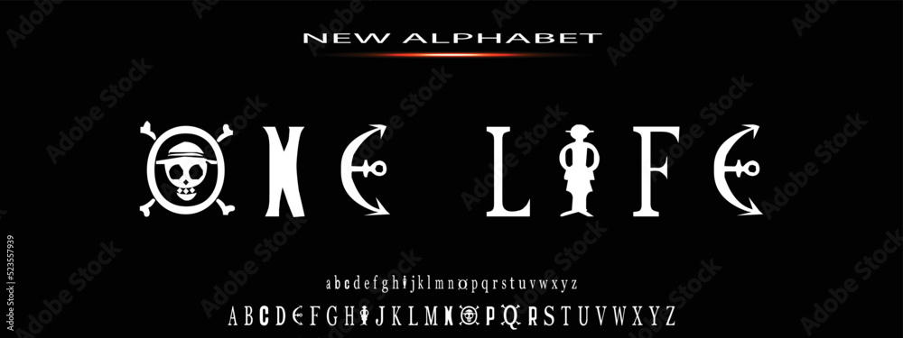 ONE LIFE Elegant alphabet letters font and number. Classic Lettering ...