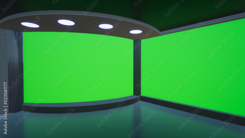 Virtual Studio Background set illustration Stock Illustration | Adobe Stock