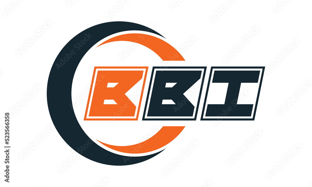 BBI three-letter circle logo design. custom font logo vector template ...