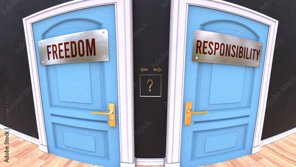 Freedom or Responsibility - a choice. Two options to choose from ...