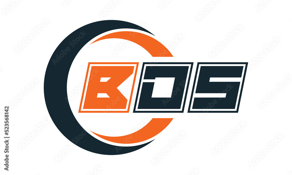 BDS three-letter circle logo design. custom font logo vector template ...