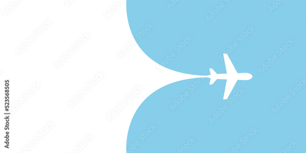 The plane takes off, leaving behind an empty space. Place for your ...