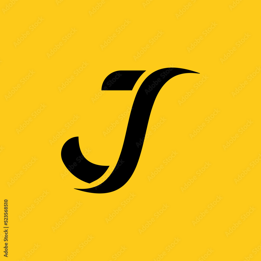 Initial Letter J logo icon design template elements. Stock Vector ...