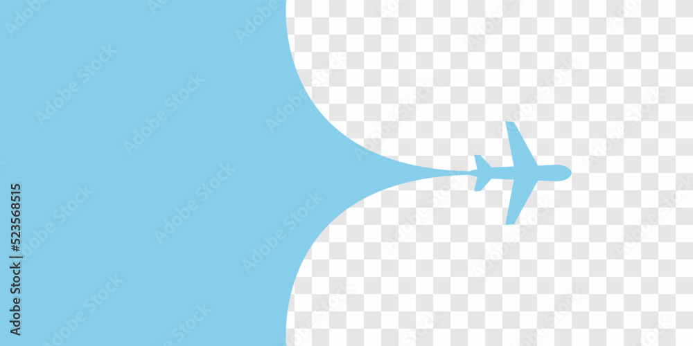 The plane takes off, leaving behind an empty space. Place for your ...