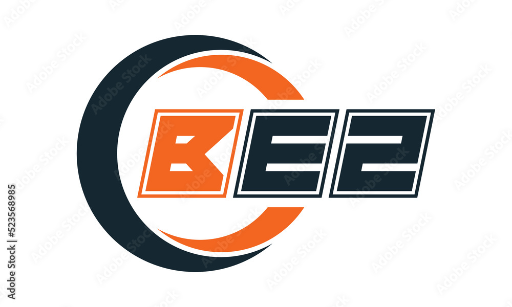 Vetor de BEZ three-letter circle logo design. custom font logo vector ...
