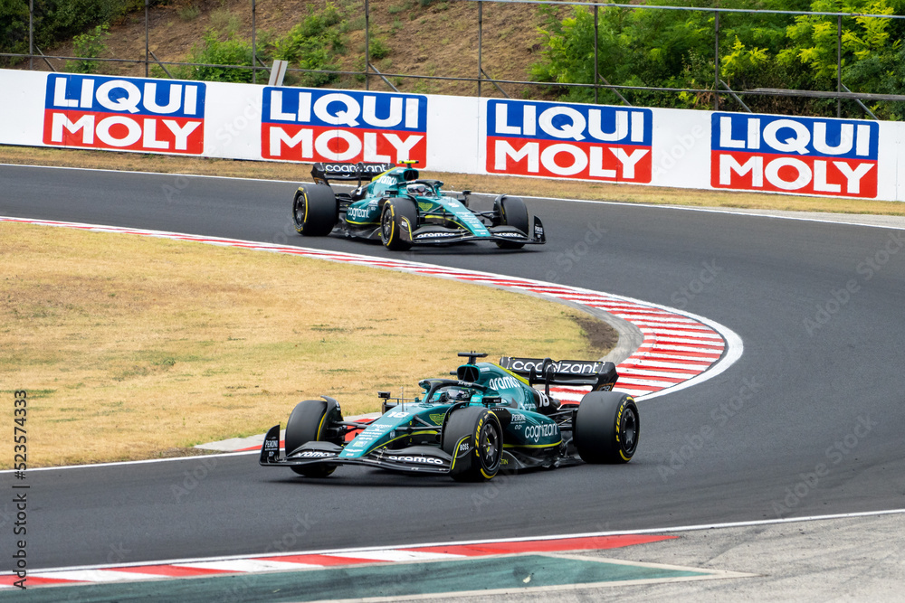 2022 Formula 1 Car at the Hungarian Grand Prix Race - Aston Martin ...