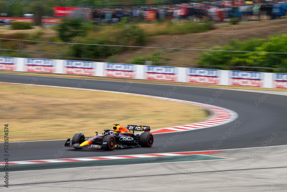 2022 Formula 1 Car at the Hungarian Grand Prix Race - Red Bull - Max ...
