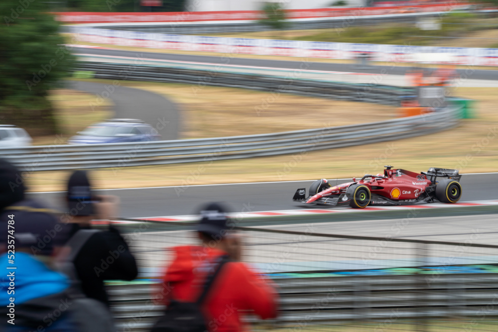 2022 Formula 1 Car at the Hungarian Grand Prix Race - Ferrari - Charles ...