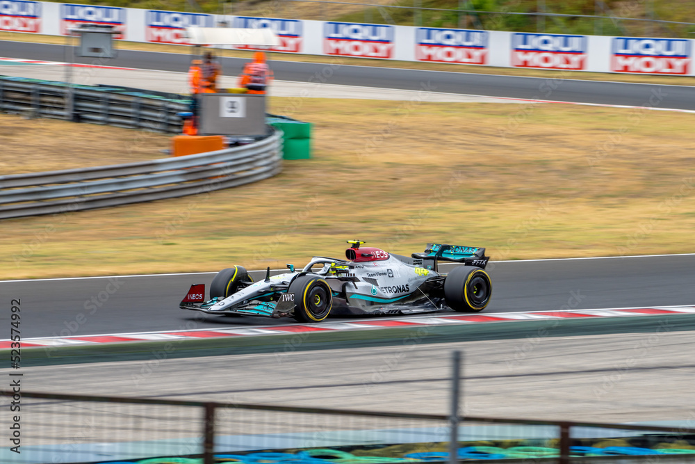 2022 Formula 1 Car at the Hungarian Grand Prix Race - Mercedes - Lewis ...