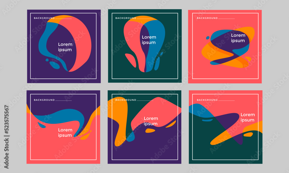 Colorful style of social media background design template for ...
