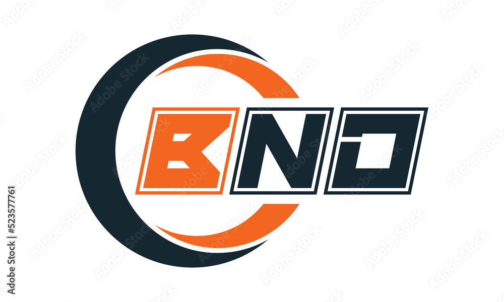 Vetor de BND three-letter circle logo design. custom font logo vector ...