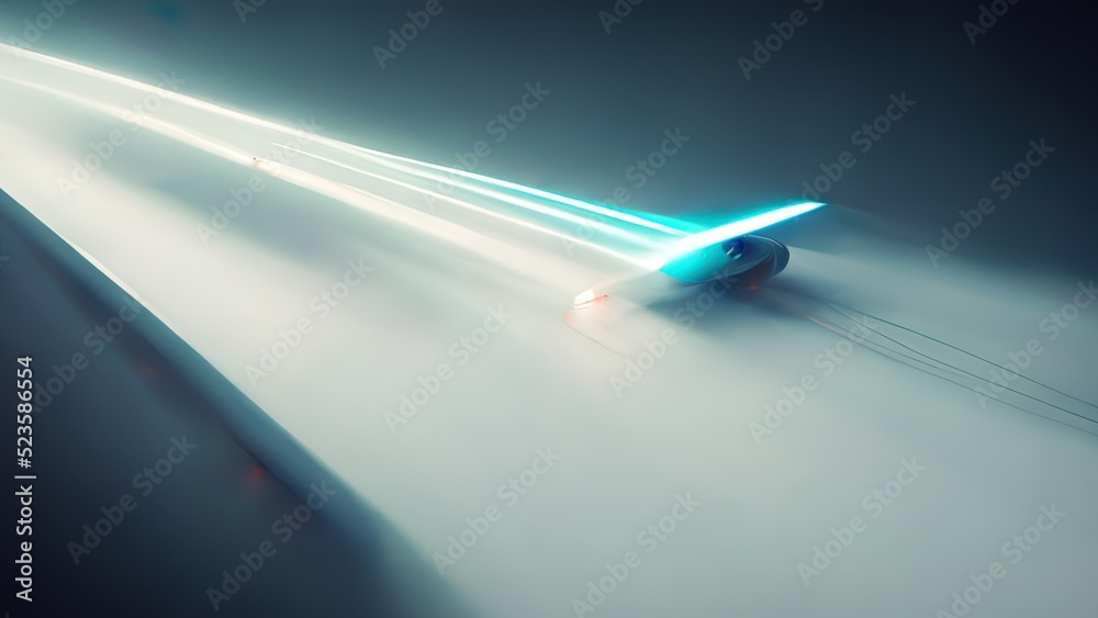 Speed of light, abstract space travel, motion fast, blur, moving ...