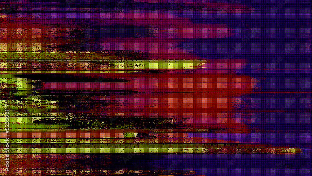 Glitch noise static television VFX. Visual video effects stripes ...
