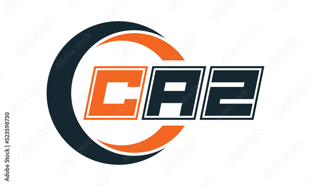 CAZ three-letter circle logo design. custom font logo vector template ...