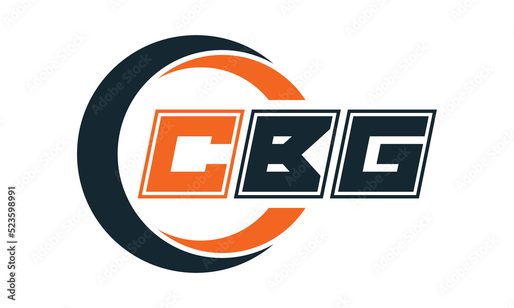 CBG three-letter circle logo design. custom font logo vector template ...