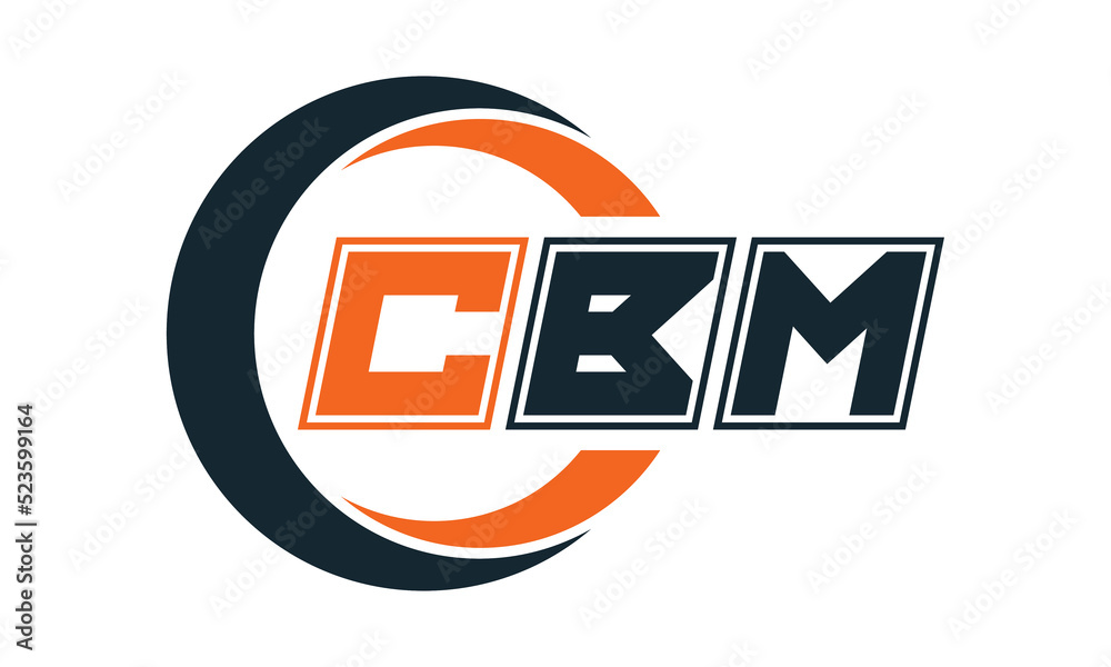 CBM three-letter circle logo design. custom font logo vector template ...