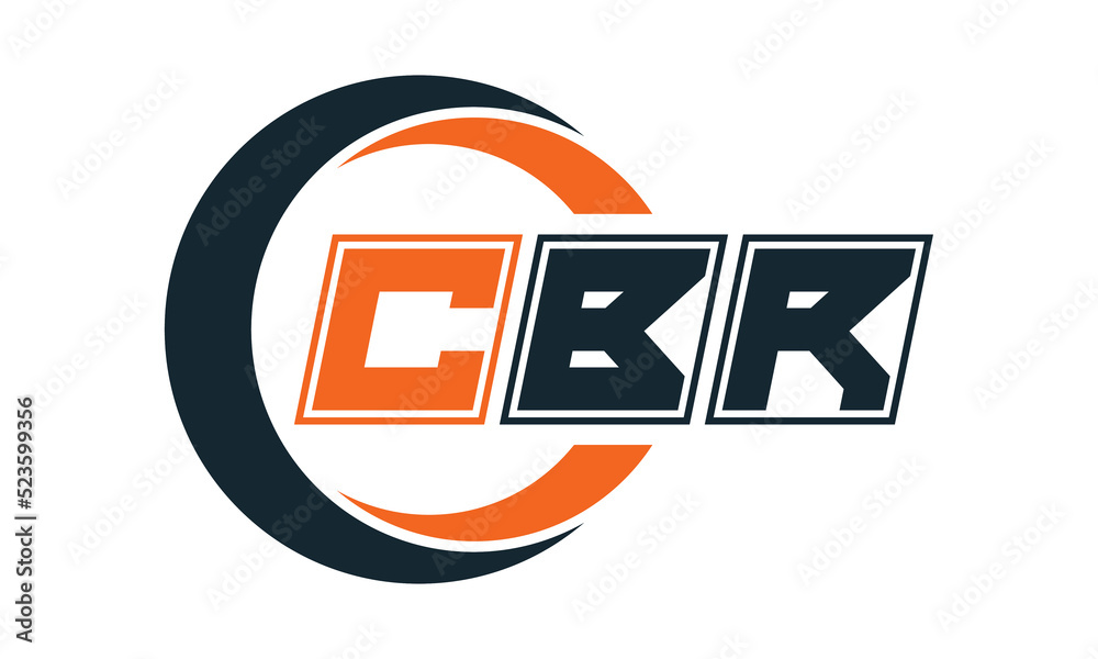 CBR three-letter circle logo design. custom font logo vector template ...