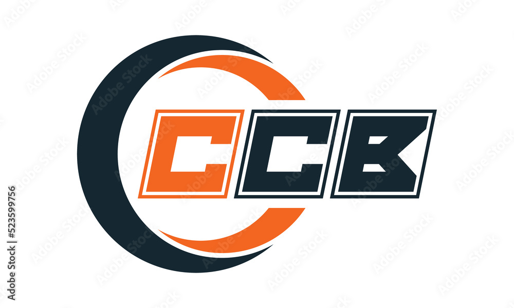 CCB three-letter circle logo design. custom font logo vector template ...
